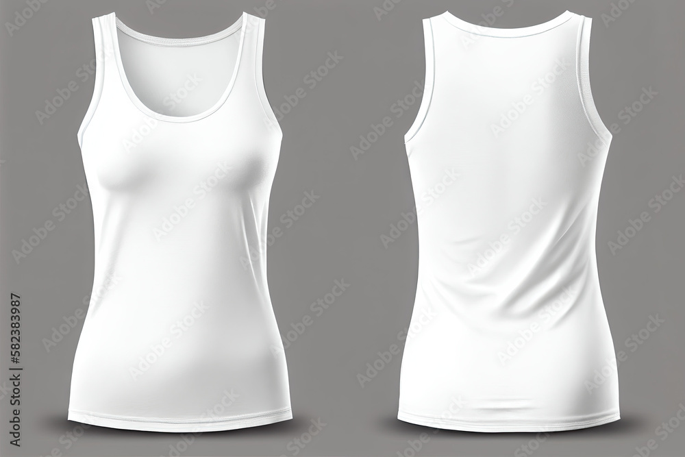 Blank tank top for female, mock up, Generative AI ilustración de Stock ...