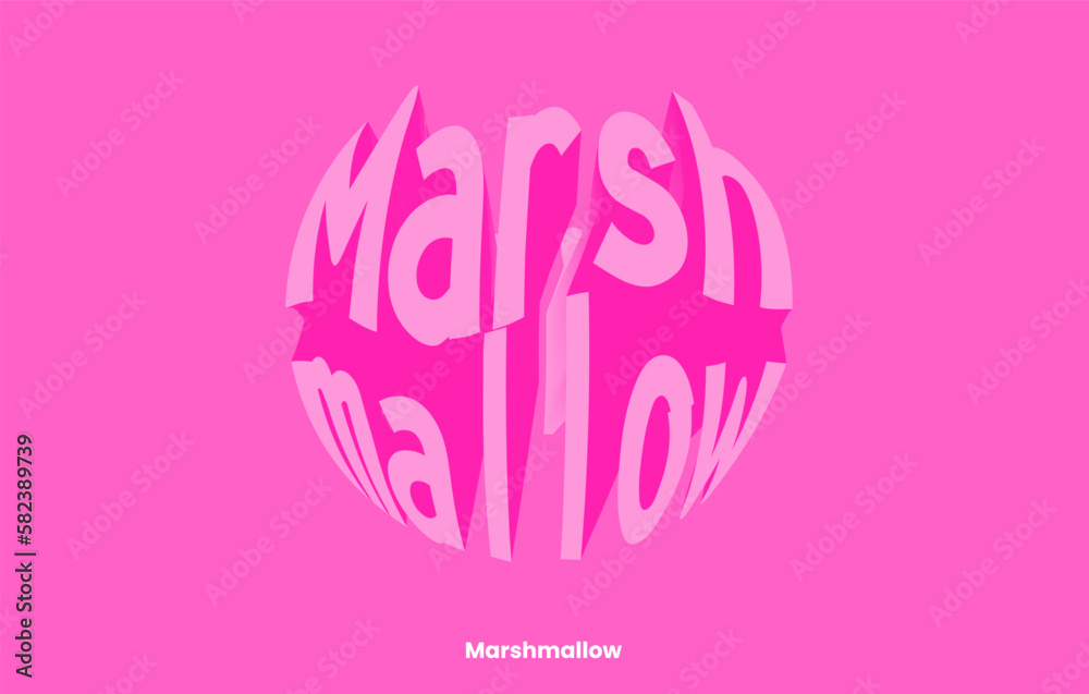 Vetor de A logo with typeface for the marshmallow trademark. attractive ...