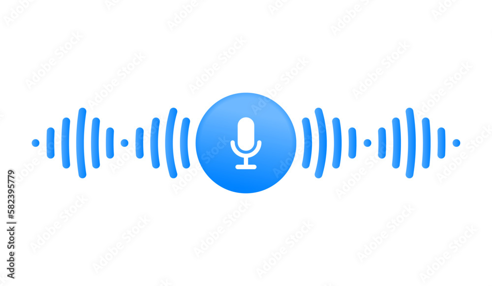 Voice message, audio chat interface and record play bubble, vector ...