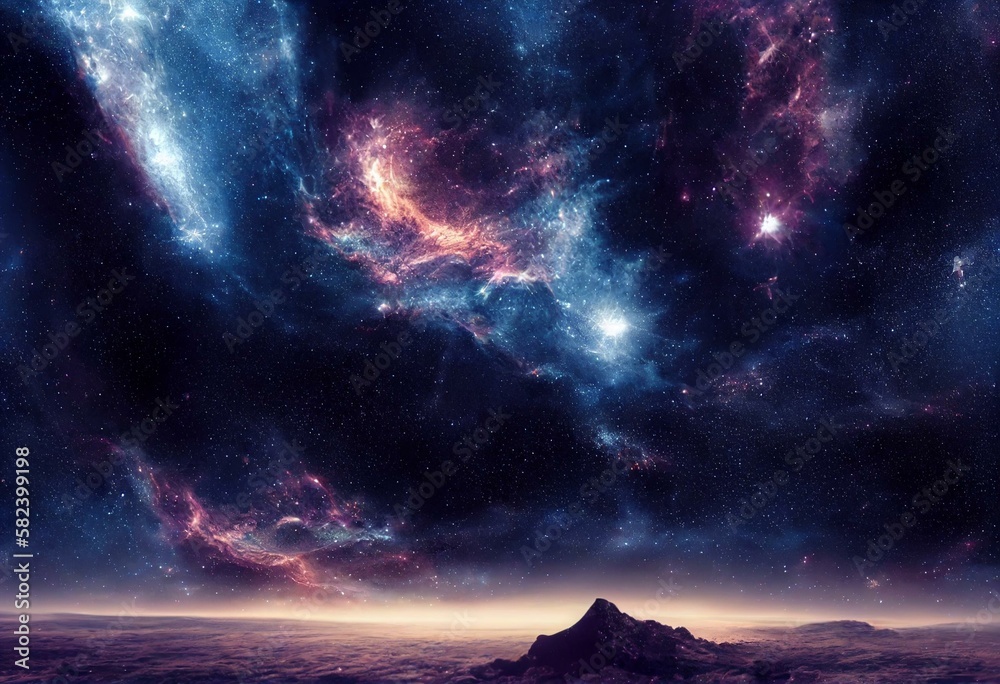 Space background with night starry sky. Space background with nebula ...