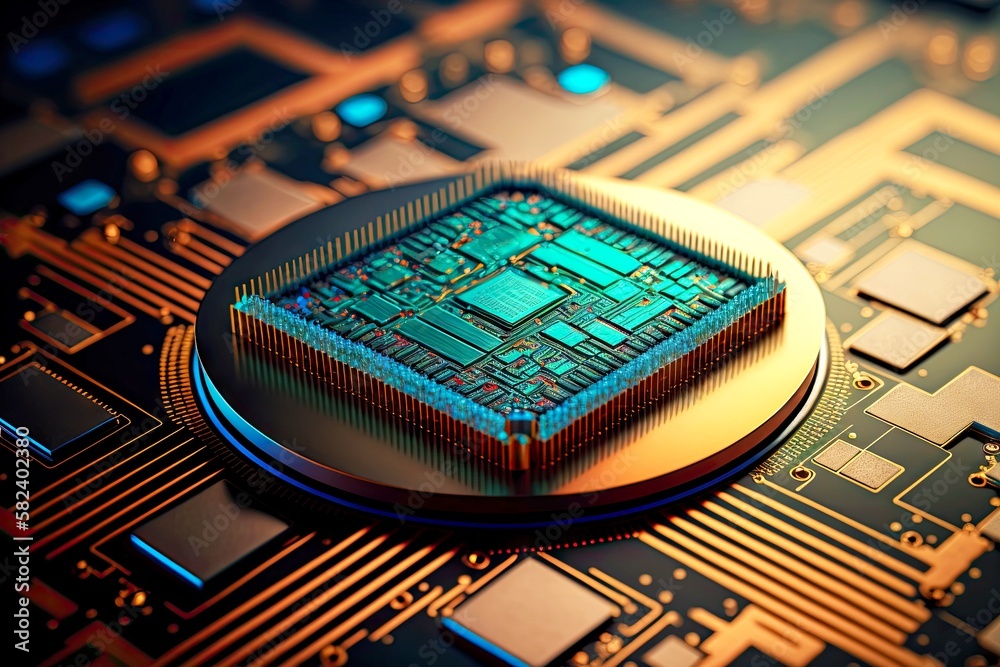 circuits and microchips for technological products wafer semiconductor ...