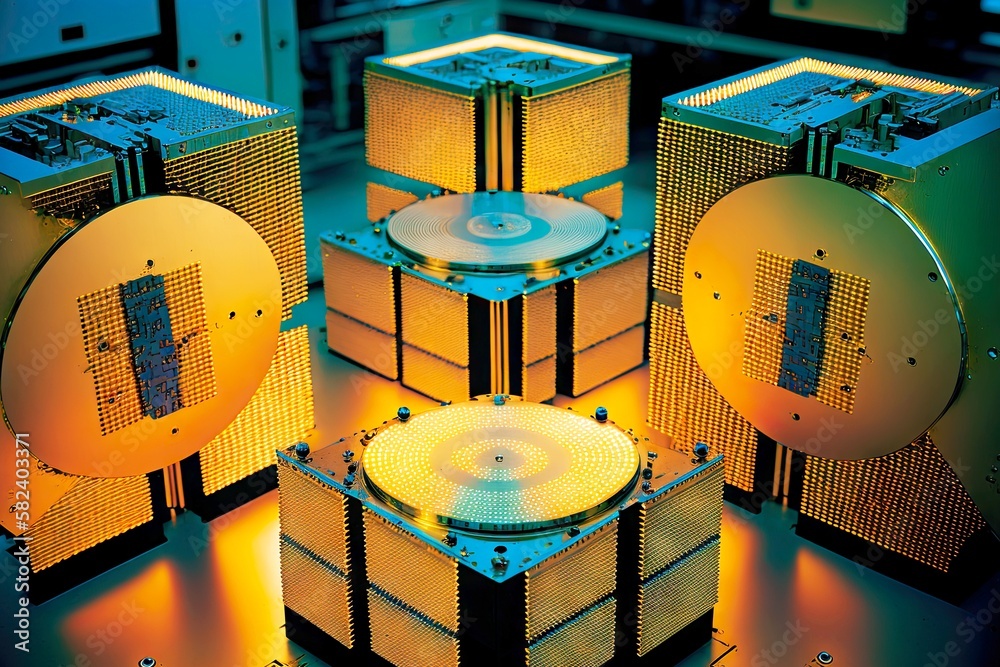 processors in technology laboratory wafer semiconductor manufacturing ...