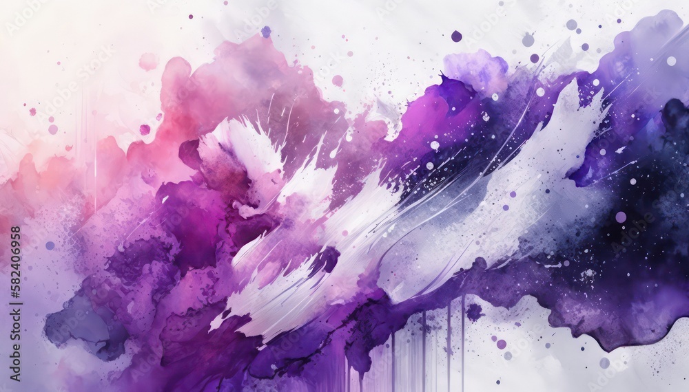 Abstract watercolor background. Bright chaotic mono color illustration ...