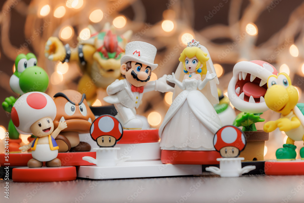 MOSCOW, RUSSIA - September 08, 2022: Super Mario Bros figure character ...