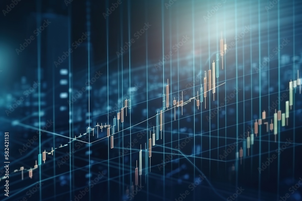 Stock market and trading, digital graph - AI generated Stock ...