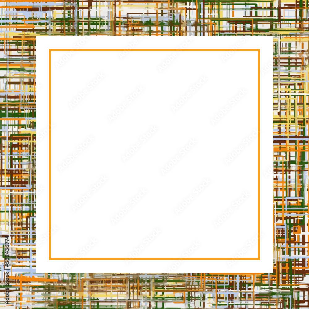 Vektorová grafika „Vektor Rahmen aus bunten Linien. Platz für eigenes ...