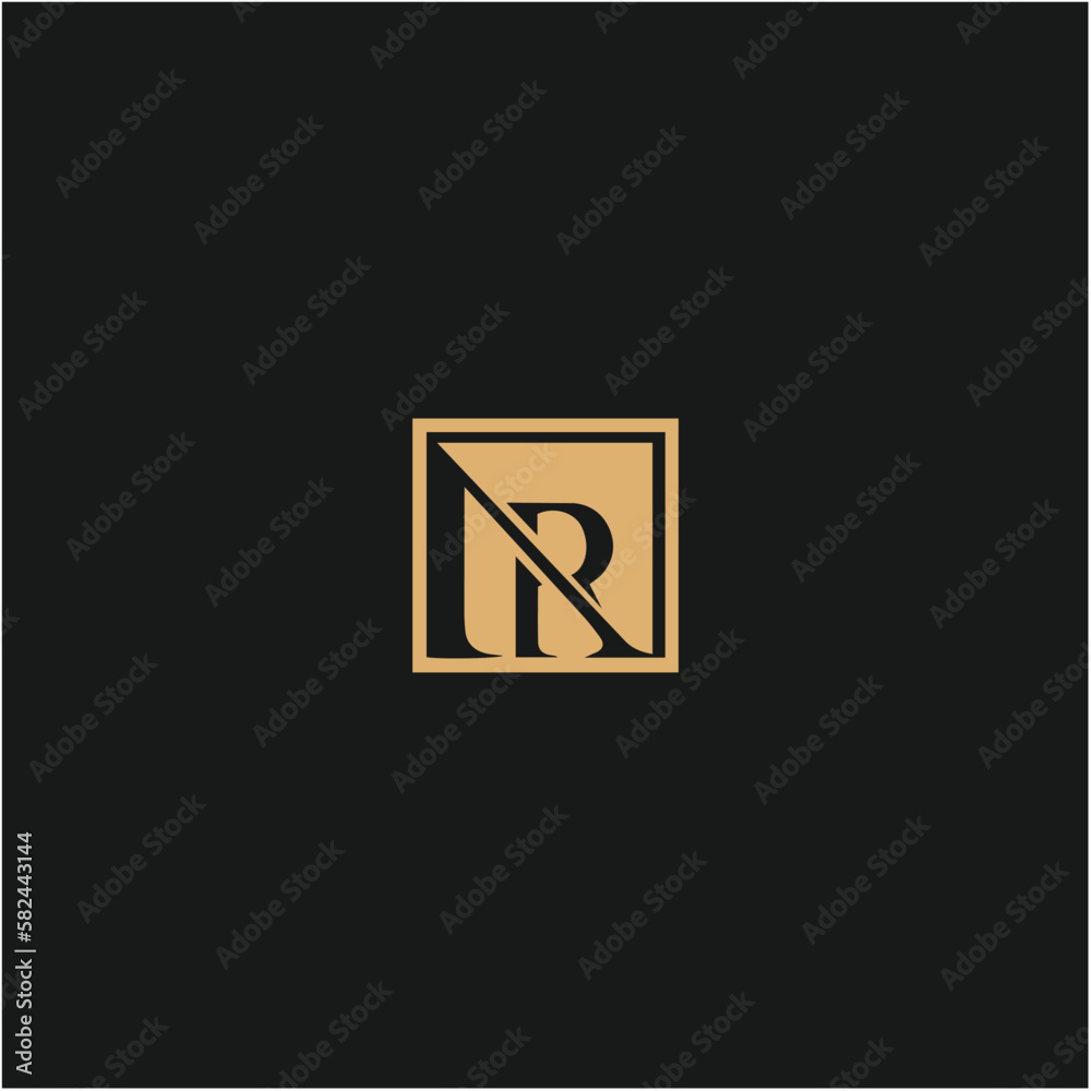 Simple and creative gold AR box logo art and symbol design by AR ...