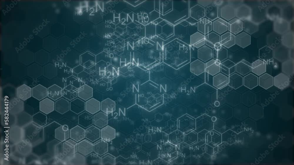 Chemical Formula Structure Moving In The AIr Animation. Chemistry ...