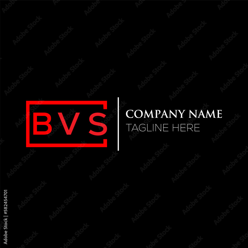 BVS letter logo design on black background. BVS creative initials ...