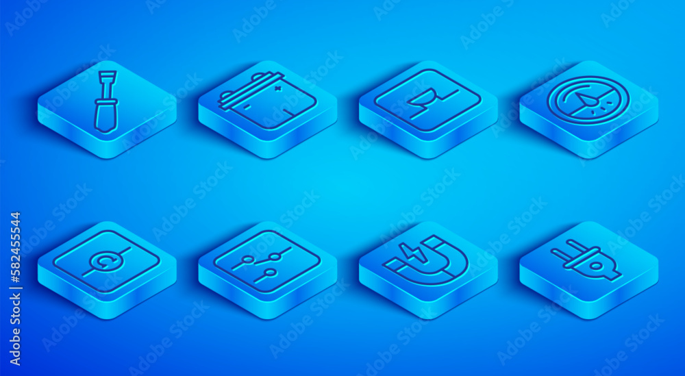 Set line Screwdriver, Car battery, Buzzer in electronic circuit, Switch ...