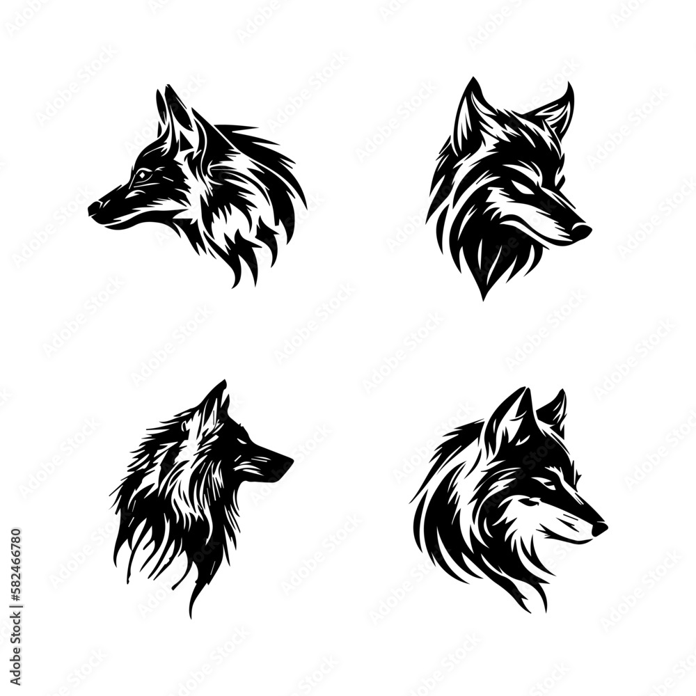 Angry Wolf Silhouette