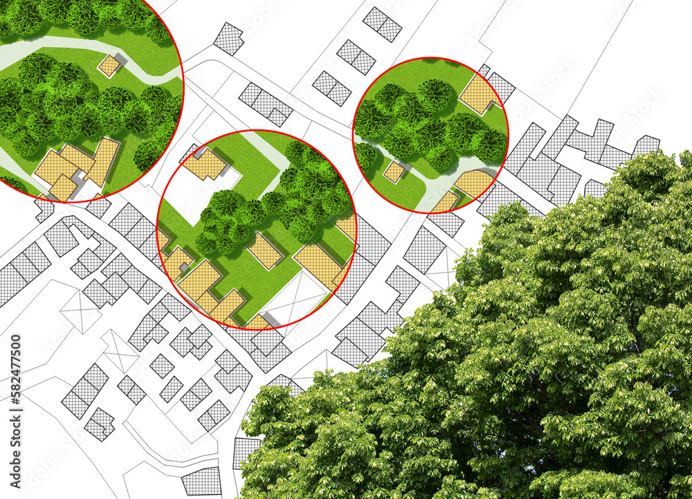Census of trees in cities - green management and tree mapping concept ...