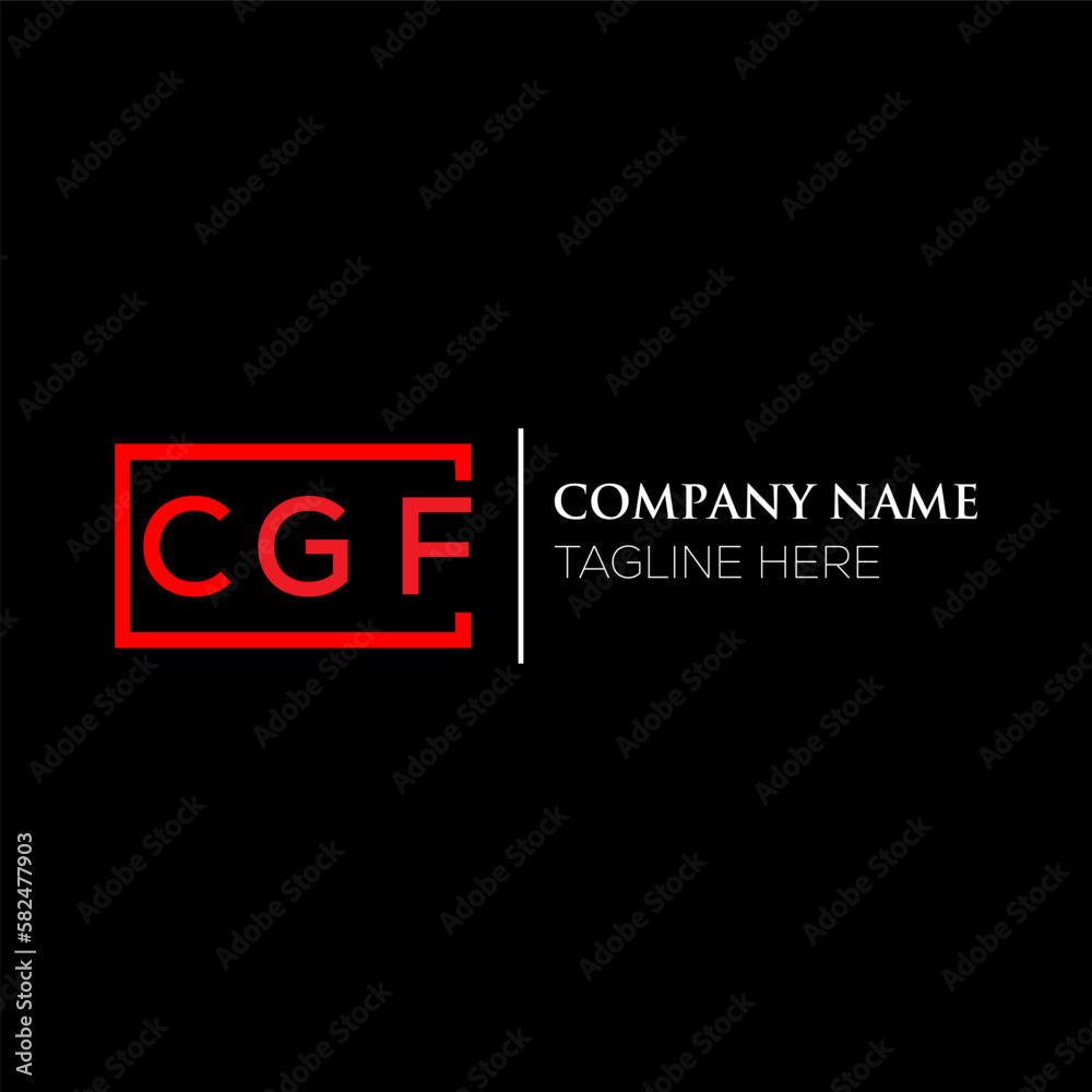 CGF letter logo design on black background. CGF creative initials ...