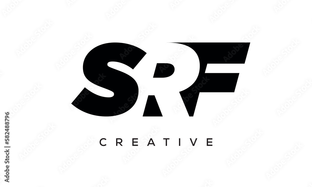 SRF letters negative space logo design. creative typography monogram ...