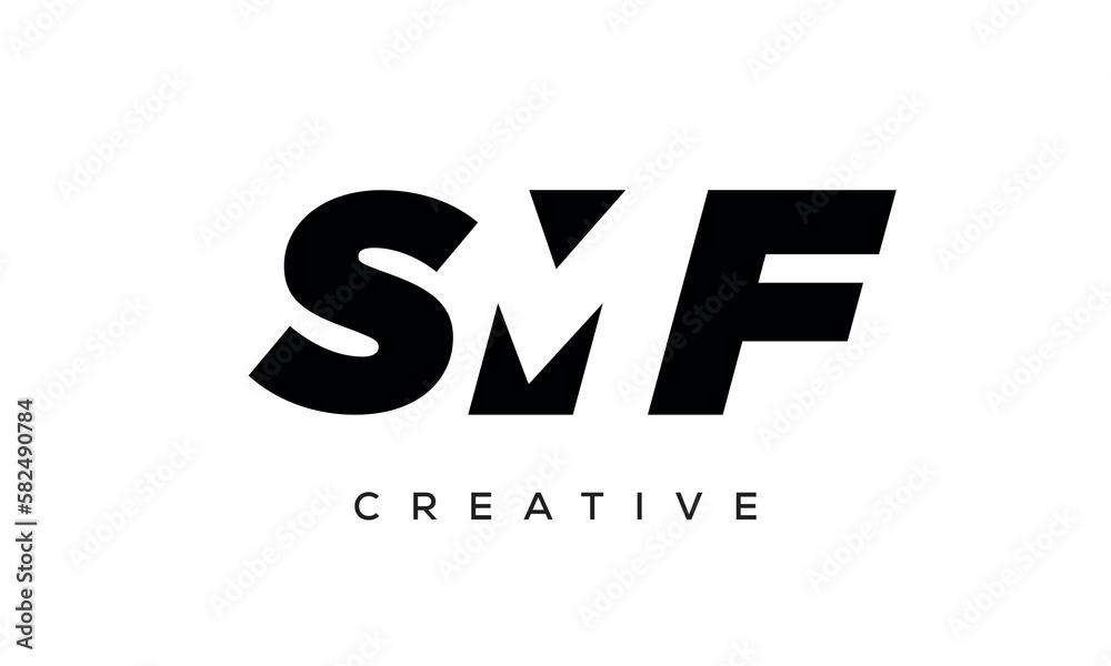 SMF letters negative space logo design. creative typography monogram vector Stock Vector | Adobe ...