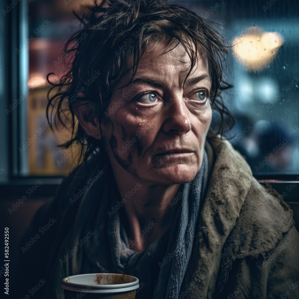 Homeless Woman Face