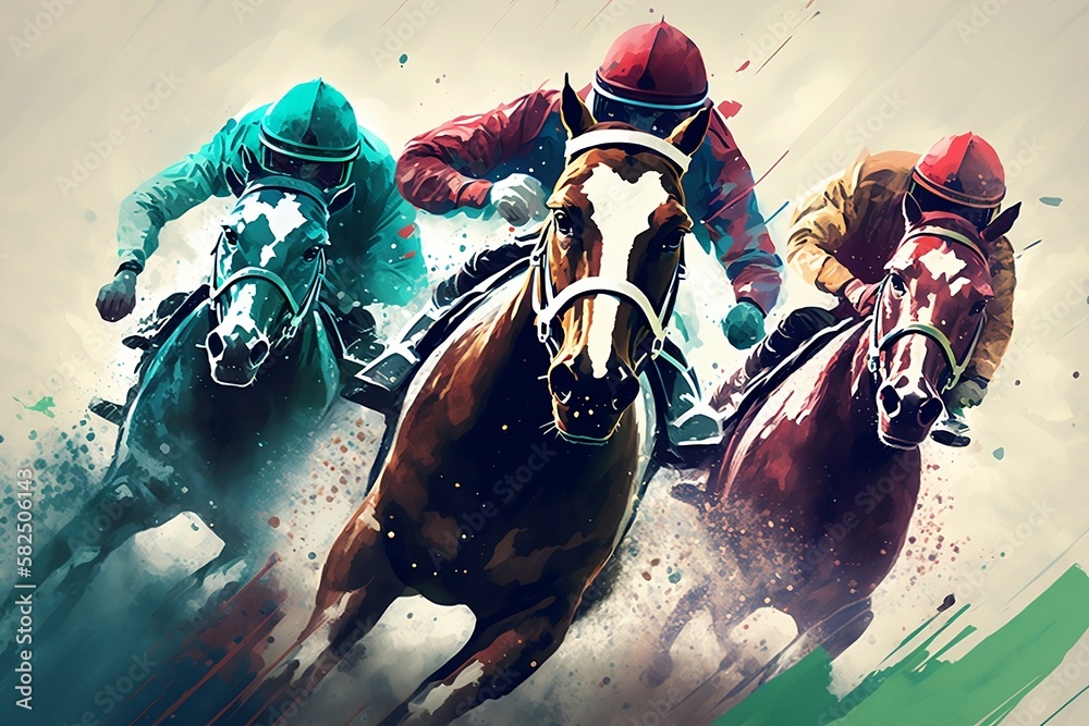 horse racing background Stock Illustration | Adobe Stock