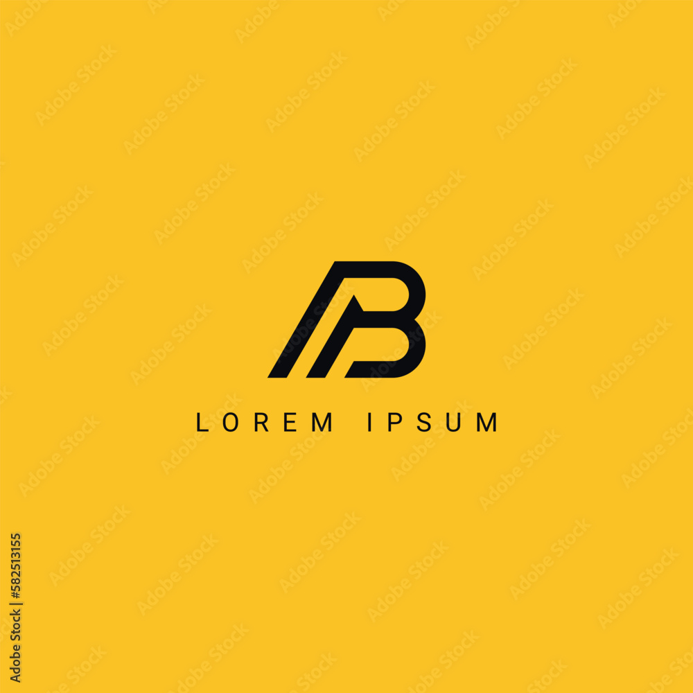 Abstract PB BP letter simple minimal style business logo design vector ...