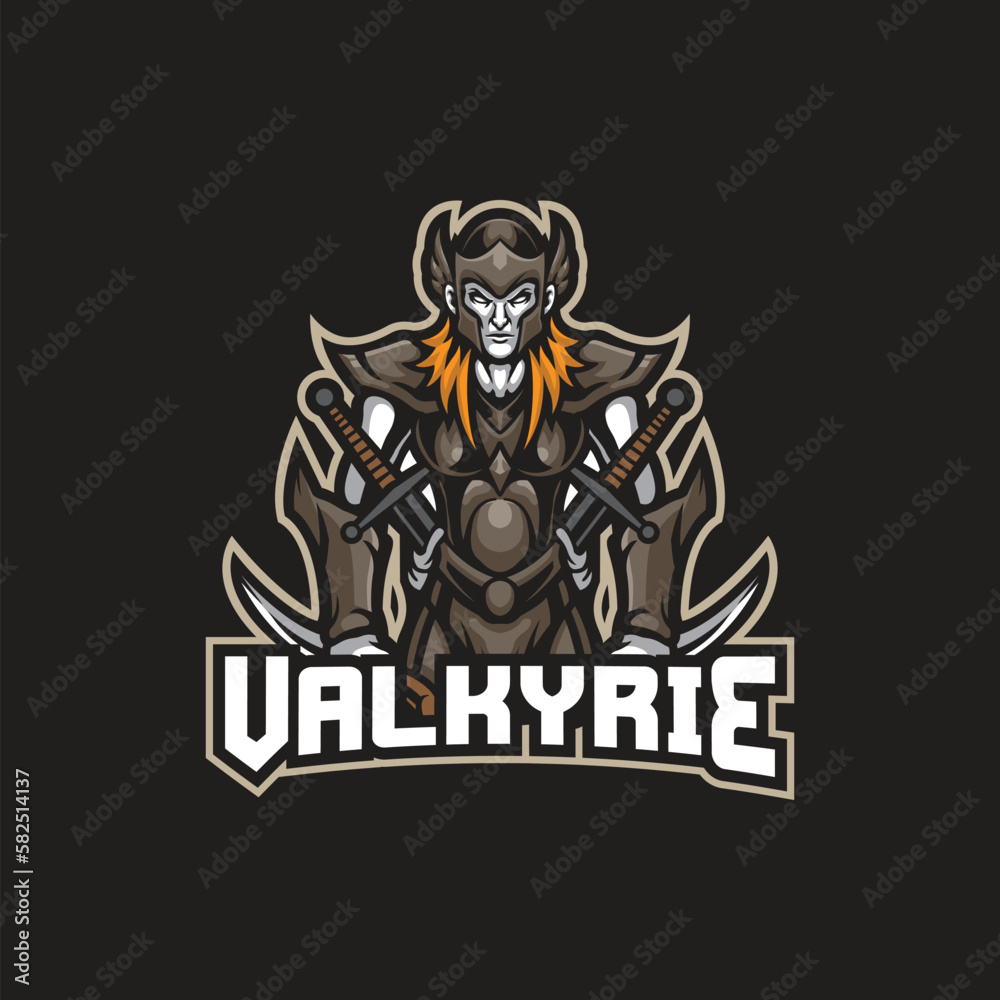 Valkyrie mascot logo design vector with modern illustration concept ...