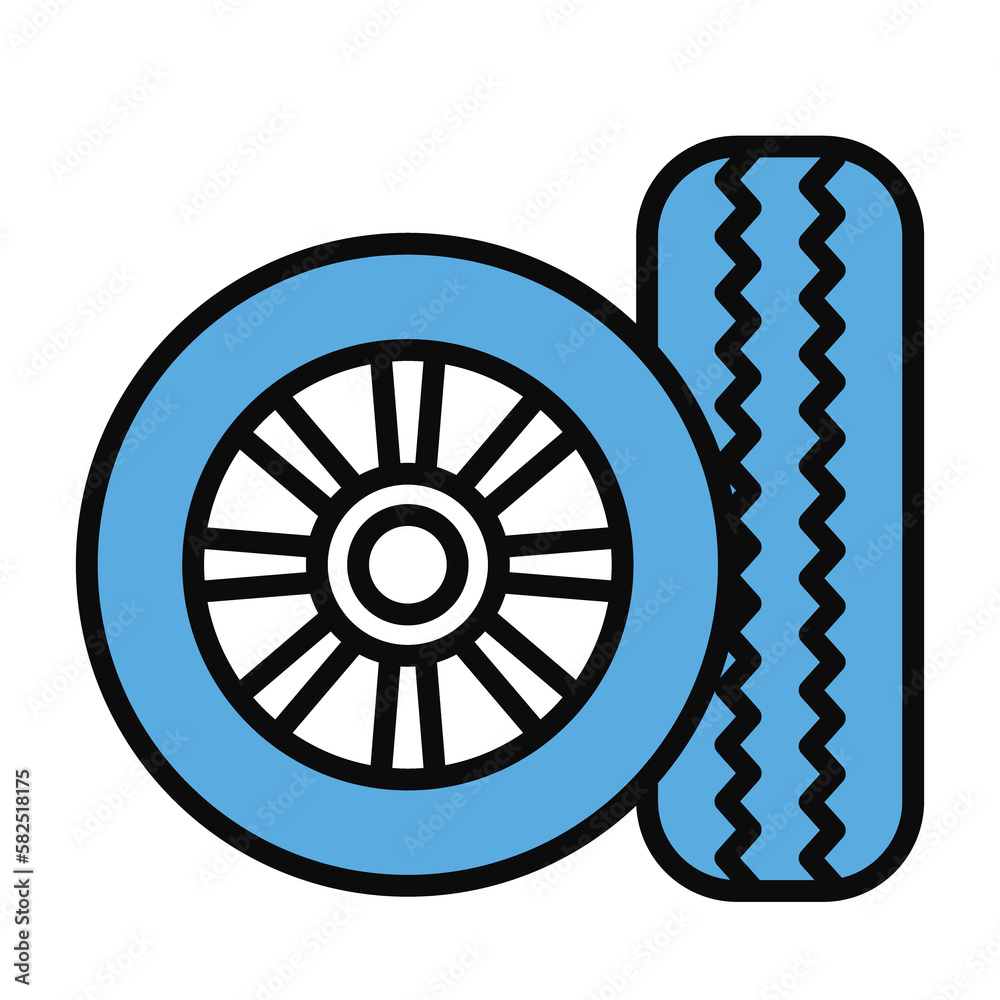 Car tires icon png image with transparent background Stock Illustration ...