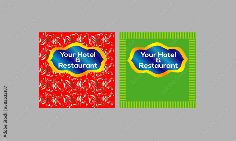 Hotel and restaurant design template poster design Stock Vector | Adobe ...