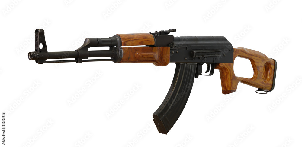 ak-47 military rifle on transparent background Stock Illustration ...