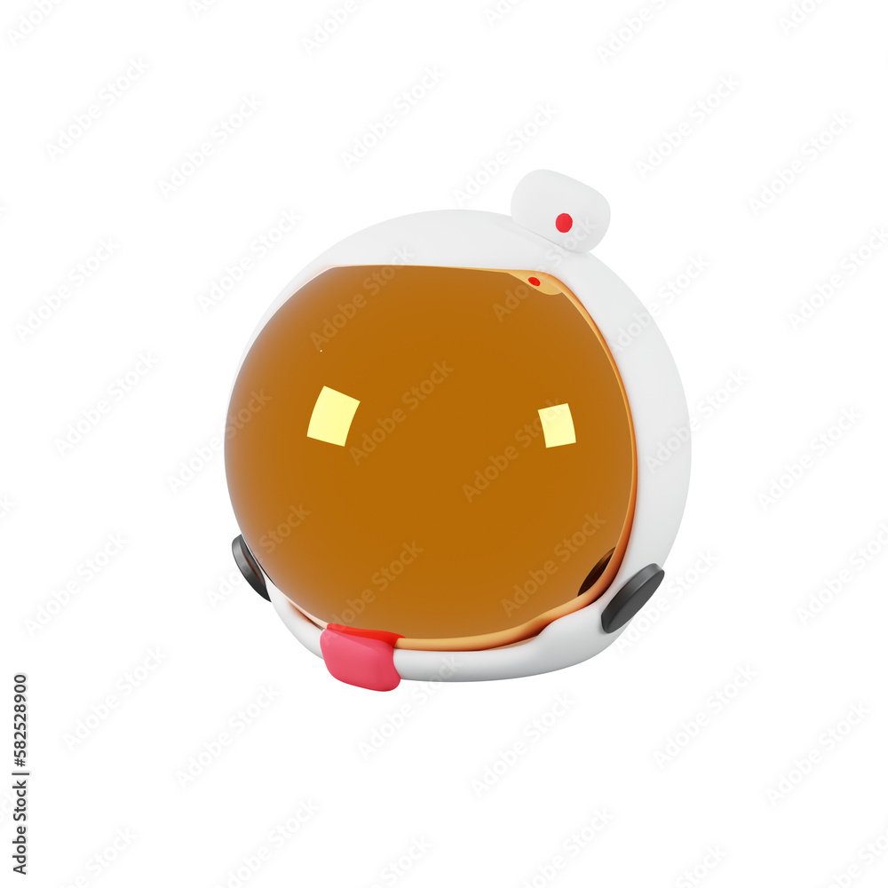 minimal astronaut helm 3d rendering Stock Illustration | Adobe Stock