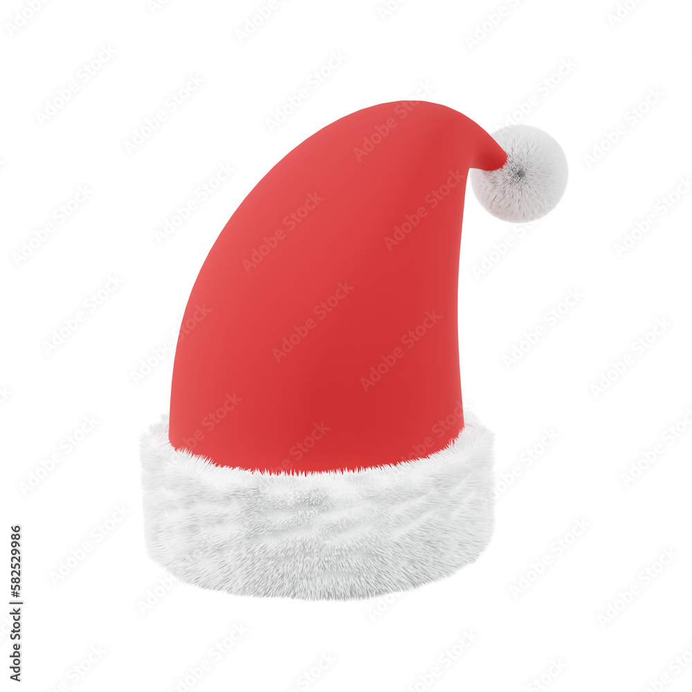 minimal Santa hat 3d rendering Stock Illustration | Adobe Stock