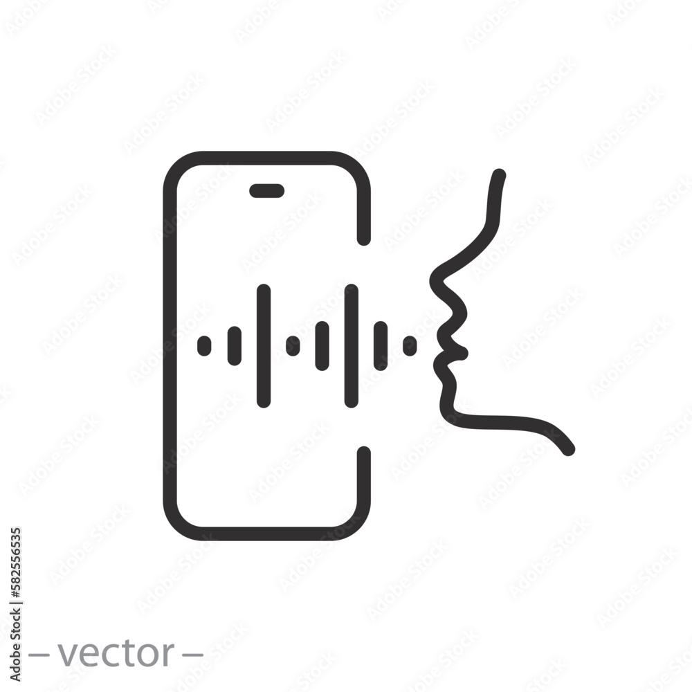 voice command for phone icon, talk control for identification user ...