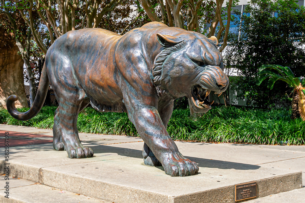 Mike the tiger habitat sculpture, Louisiana State University Stock ...