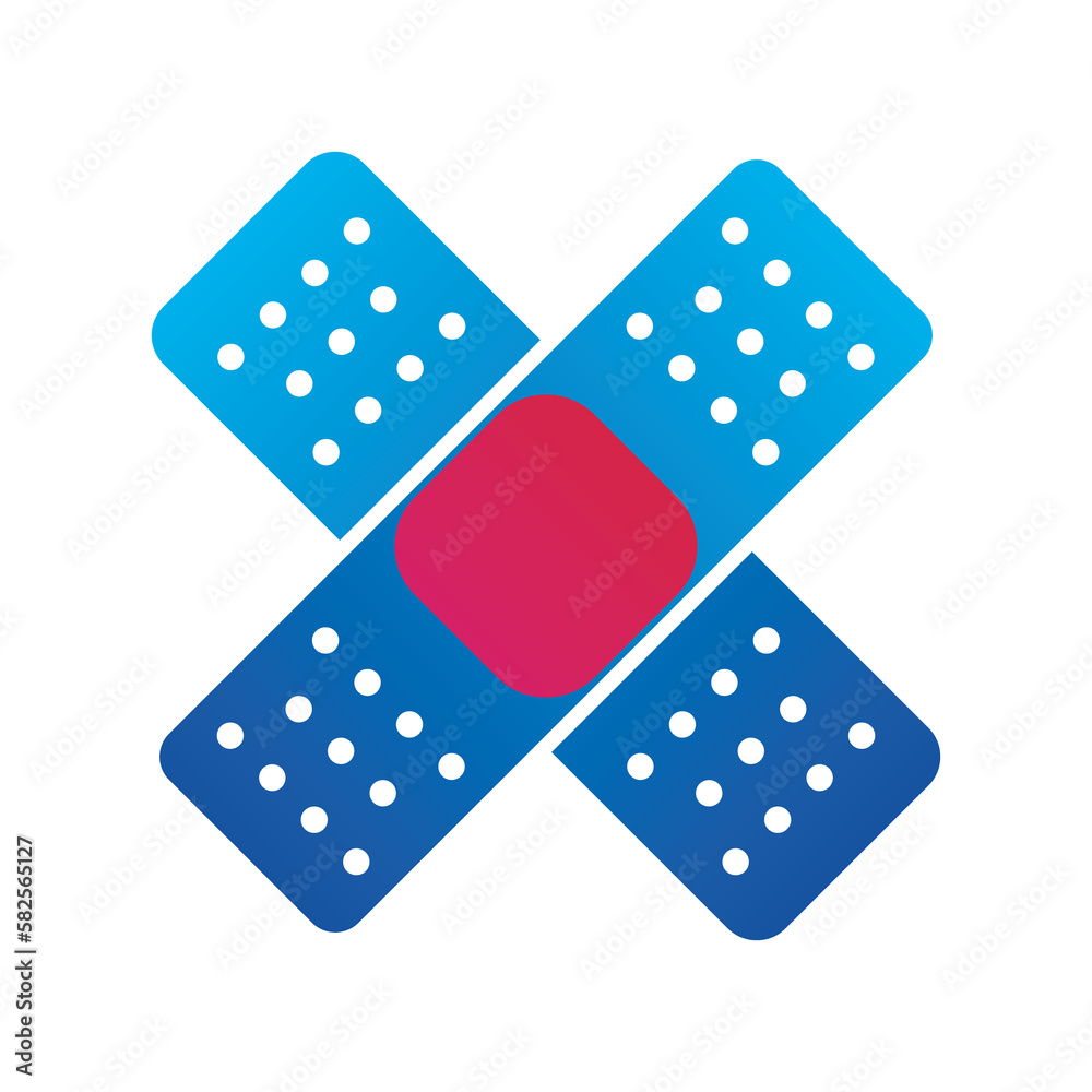 png image of blue band-aid icon with transparent background Stock ...