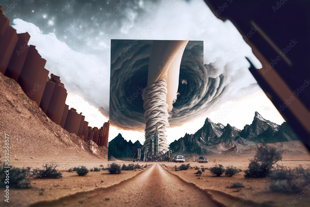 The tornado destroys the landscape. It can cause extremely high damage ...