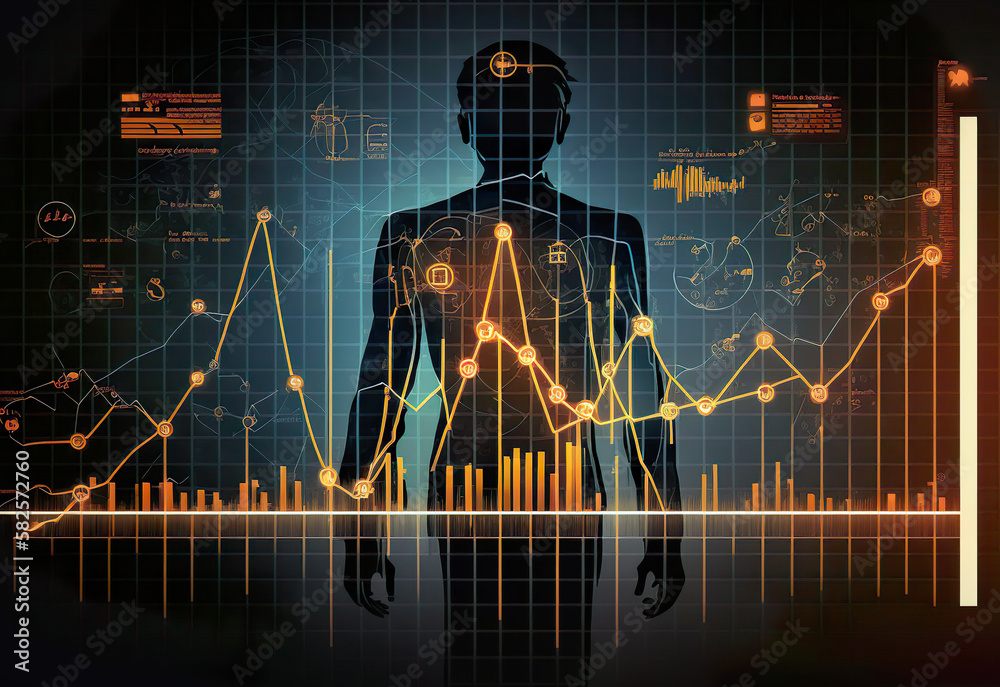 Healthcare business and healthcare graph for business growth data and ...