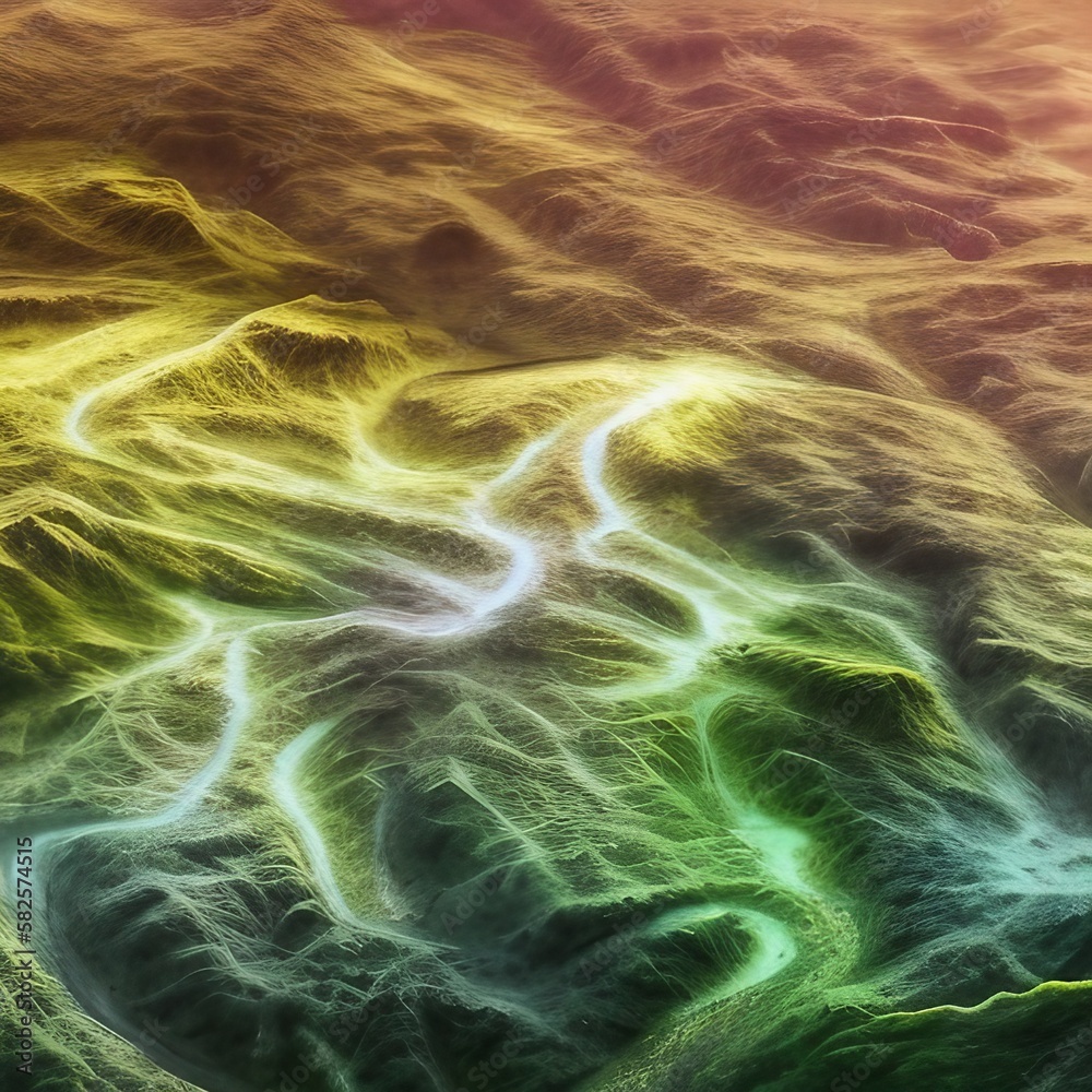 Mysterious realistic highly detailed alien Spring Landscape That ...