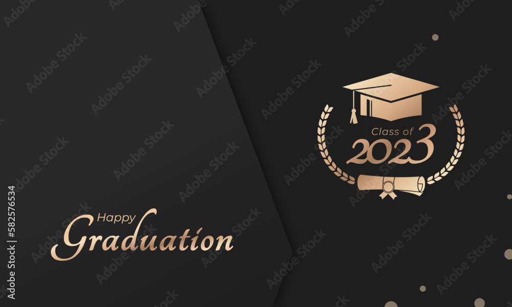 Class of 2023 Year Graduation of Decorate Congratulation with Laurel ...