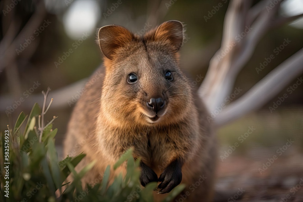 Irresistible Quokka on Rottnest Island, created with Generative AI ...