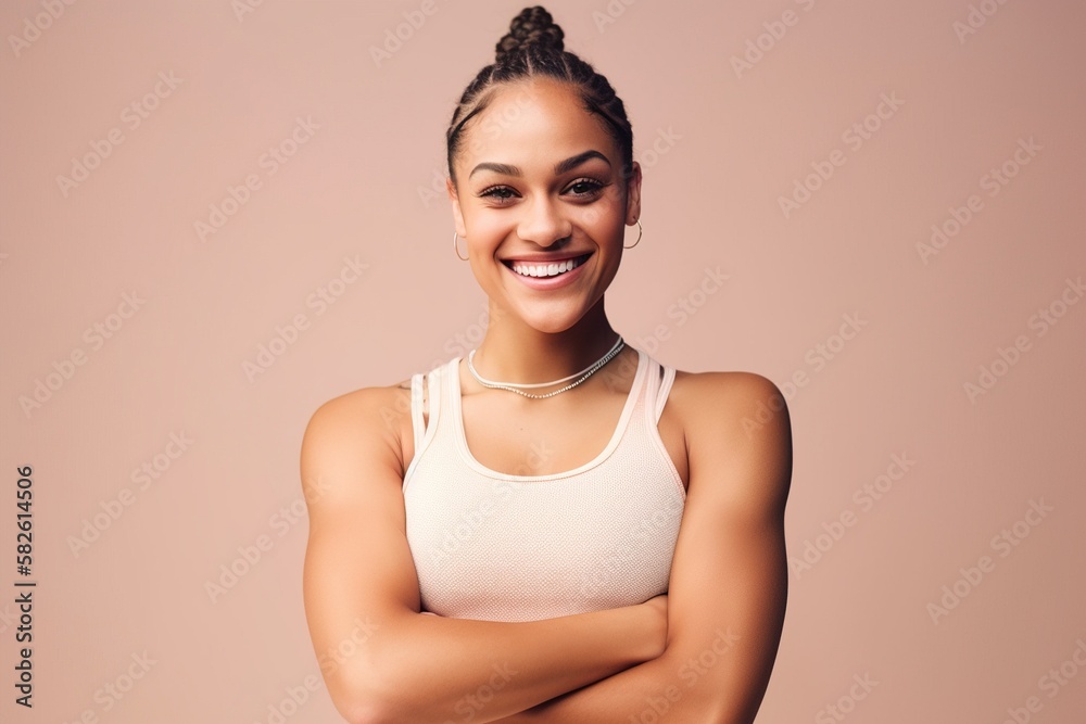 Young black sport coach entrepreneur posing fierce and powerful, is ...