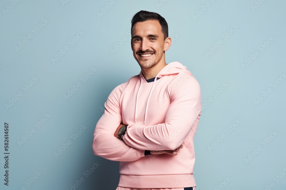 Young american sport coach entrepreneur posing fierce and powerful, is ...