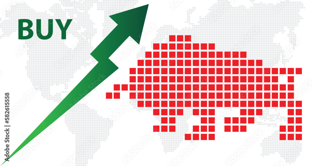 vector of forex trading indicators graph bull market. Bullish symbols ...