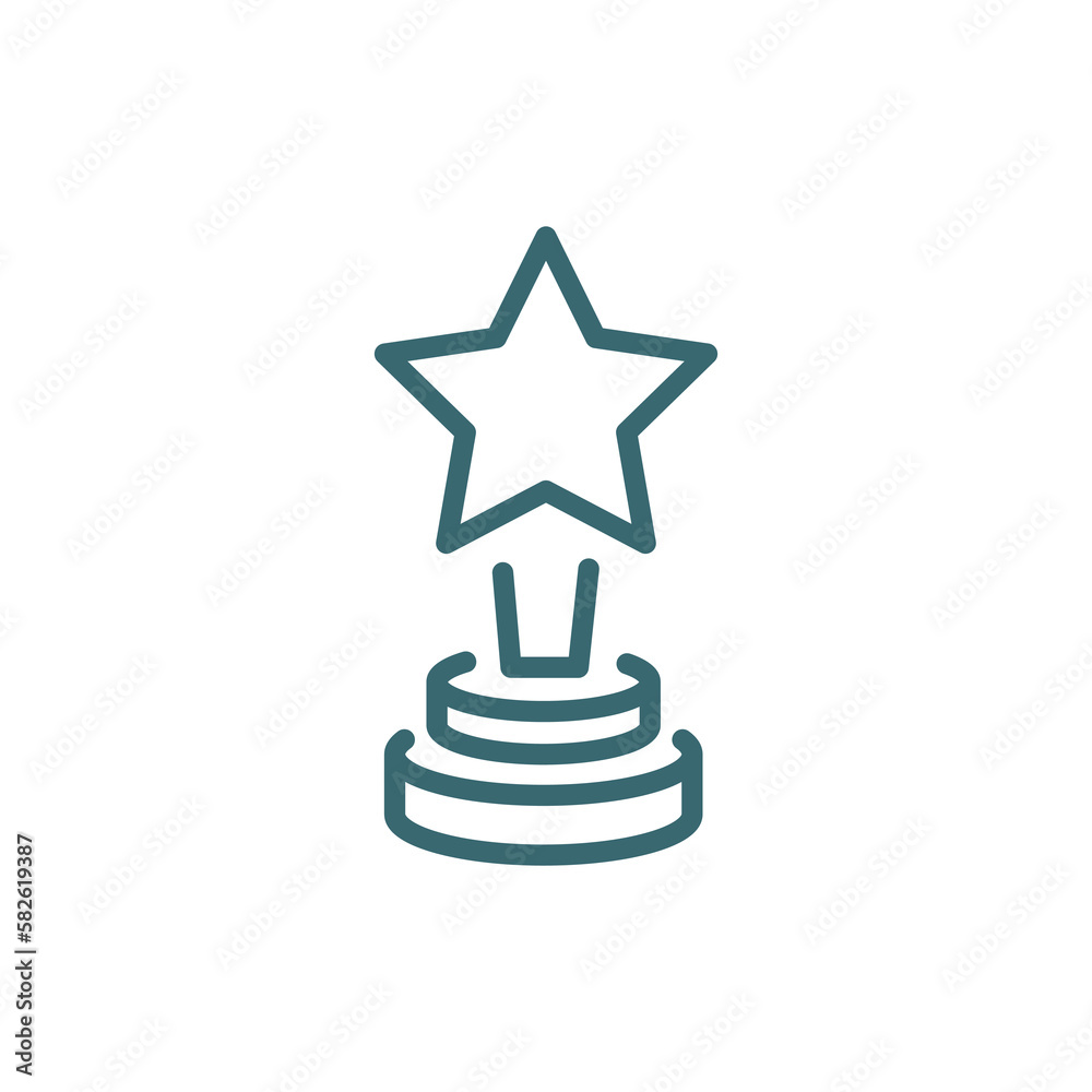 star movie award icon. Thin line star movie award icon from cinema and ...