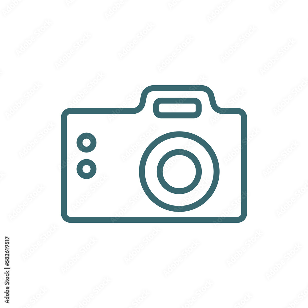 big camera icon. Thin line big camera icon from hardware and equipment ...