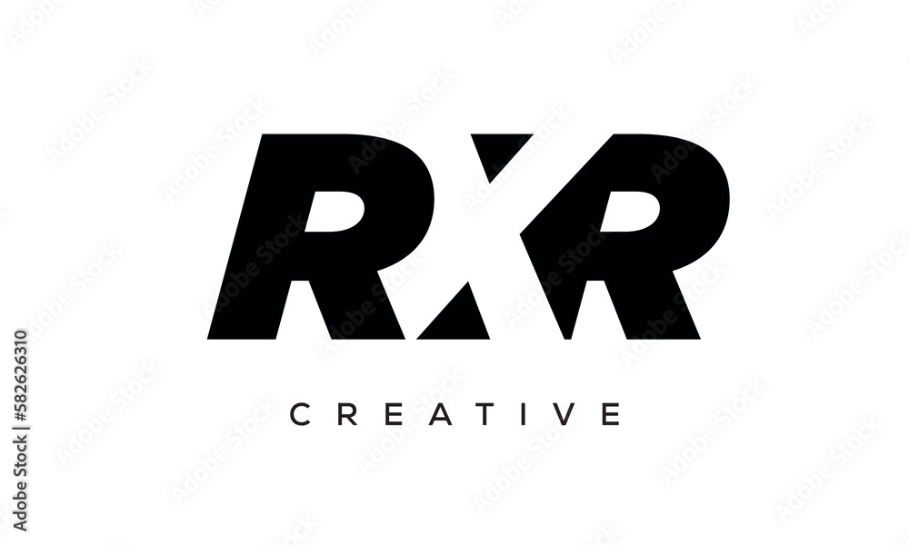 RXR letters negative space logo design. creative typography monogram ...