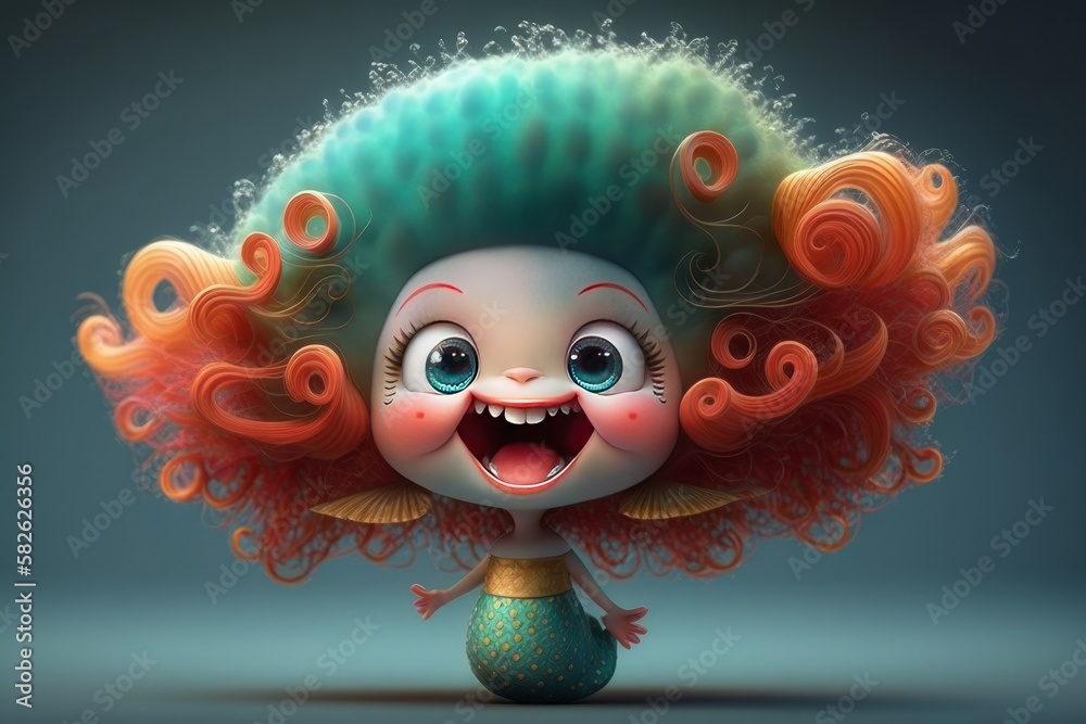 Meet the Super Fluffy and Mystical Mermaid with a Charming Expression ...