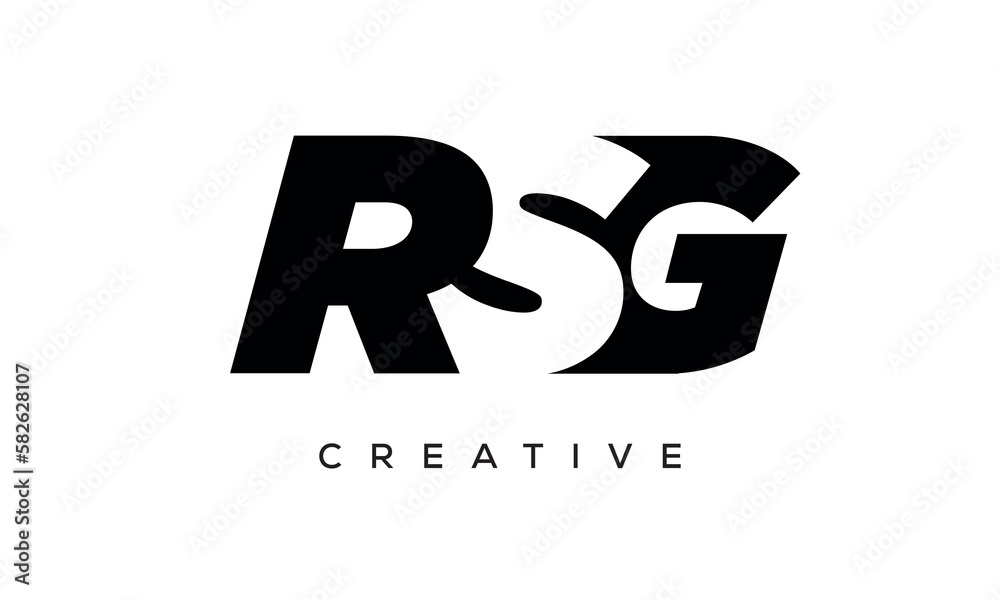 RSG letters negative space logo design. creative typography monogram ...