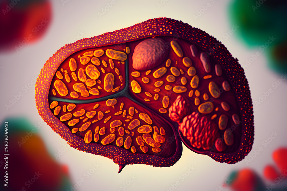 Anatomy, abstract structure of the organ of the liver of the hepatic ...