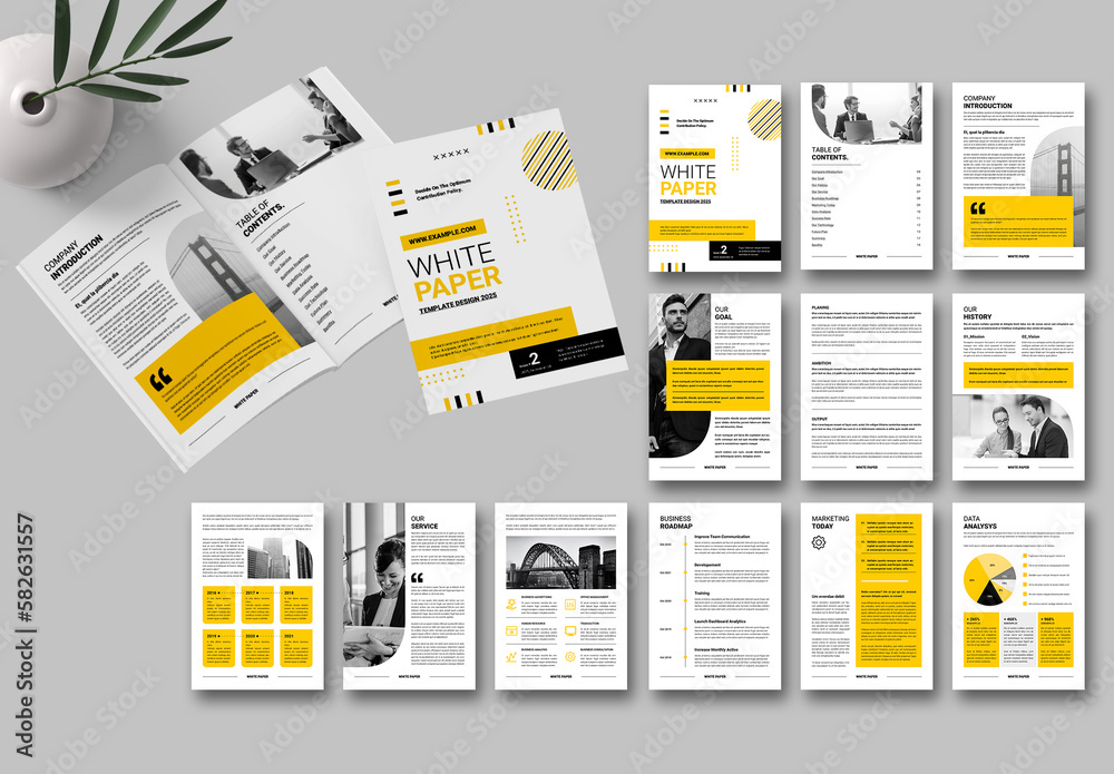 Corporate White Paper Design Template Stock Template | Adobe Stock