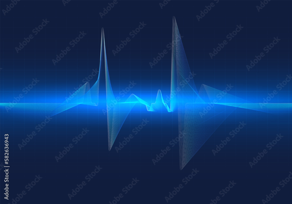 Abstract background technology showing heart rate graph It's a graph ...