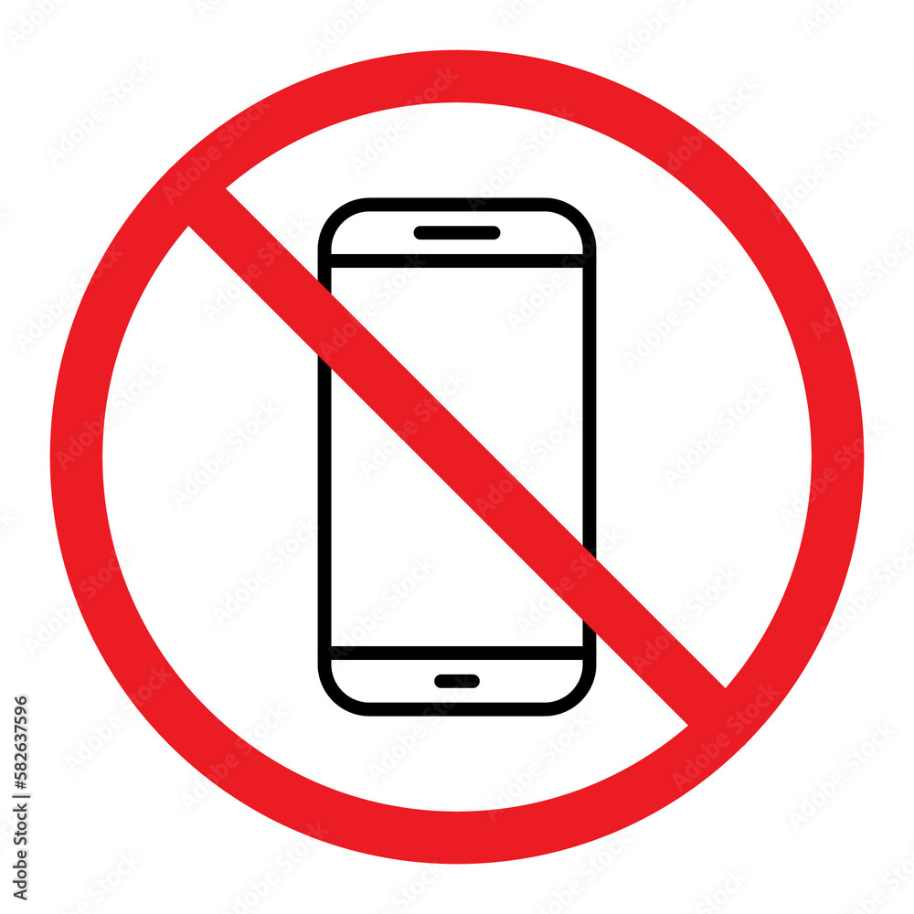 no phone icon PNG image Stock Illustration | Adobe Stock