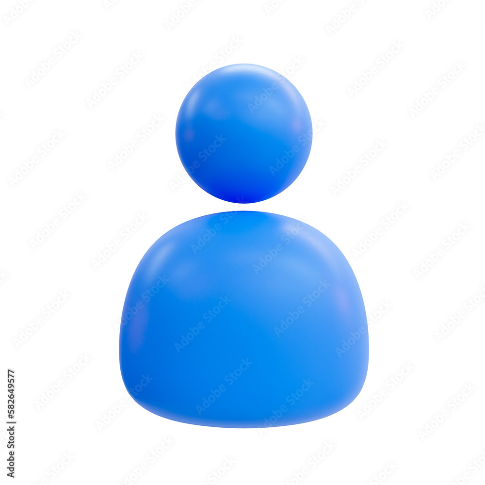 3d minimal person icon. employee icon. avatar icon. 3d illustration ...
