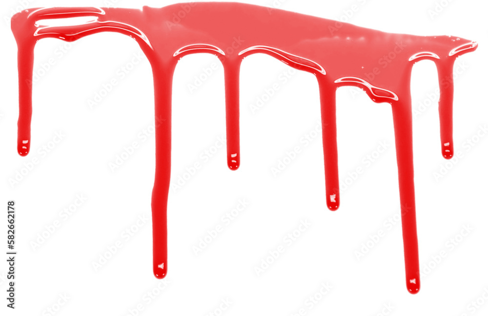 Blood splatter, horror background. Watercolor brush isolated on white ...